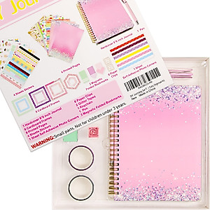 ceiba tree DIY Journal Kit Arts & Crafts Gifts for Teen Girls Ages 8-14 Journaling Scrapbooking Diary Supplies Scrapbook Kit Birthday Gift Ideas for 8, 9 Year Old Girls Kids Teens