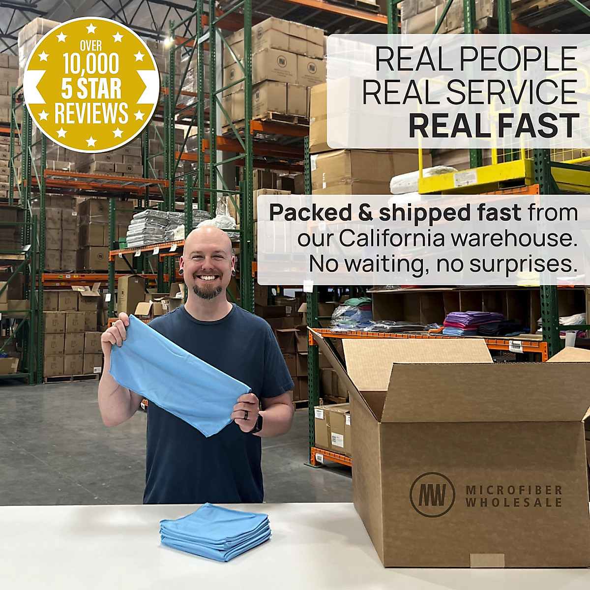 Microfiber Glass Cleaning Cloths | Streak Free Windows & Mirrors | Lint Free Towels | Car Windows Wipes | Polishing Rags | Machine Wash- Blue, Green (8 Pack)