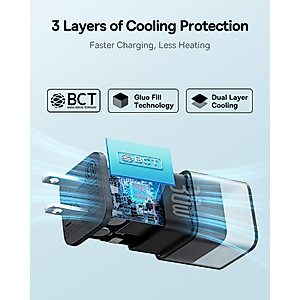 USB C Charger, Baseus USB C Wall Charger 30W PD Charger, GaN Fast Charger Block, USB-C Power Adapter for iPhone 15/14/13/12/11/Pro/Pro Max/XS/XR, Galaxy S23 Ultra, Google Pixel, MacBook, iPad, Black