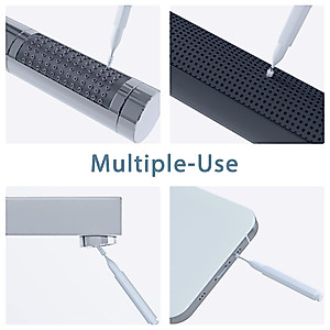 Lumkew Shower Head Cleaning Brush for Small Hole,Multifunctional Shower Head Cleaner Tool Anti-Clogging Nozzle with Storage Boxes, Showerhead Cleaning Brushes Picks for Household Bathroom, White