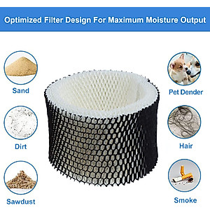 VUIUKOYE 4-Pack HWF62 Humidifier Replacement Filter Fit for Holmes - Letter A, Filters Compatible with Holmes, Sunbeam and Bionaire Cool Mist Humidifiers