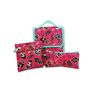 L.O.L. Surprise! Dolls Girls 16" Backpack 5 piece School Set (One Size, Blue/Pink)