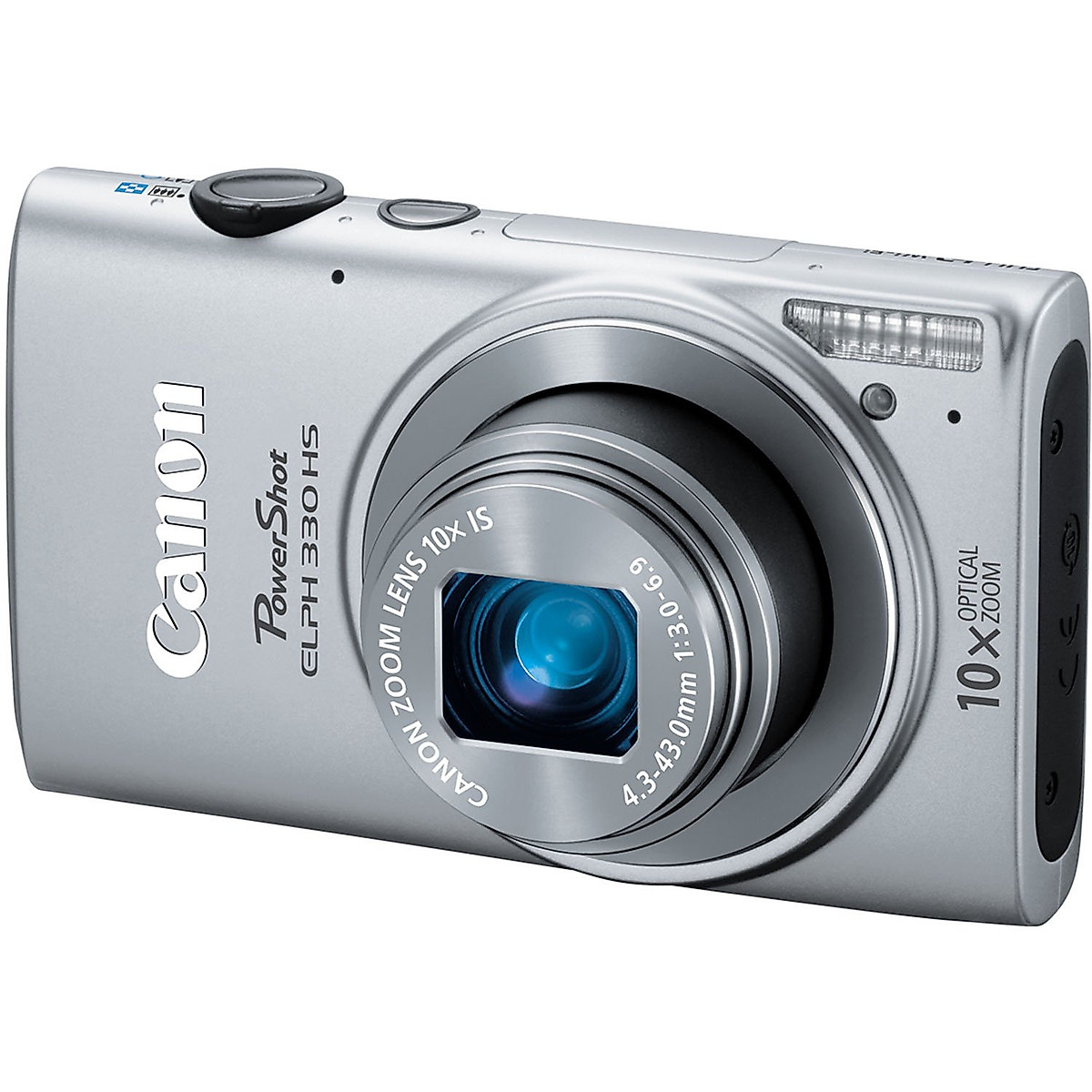 Canon PowerShot ELPH 330 HS 12.1 MP Wi-Fi Enabled CMOS Digital Camera with 10x Optical Zoom 24mm Wide-Angle Lens and 1080p Full HD Video (Silver)
