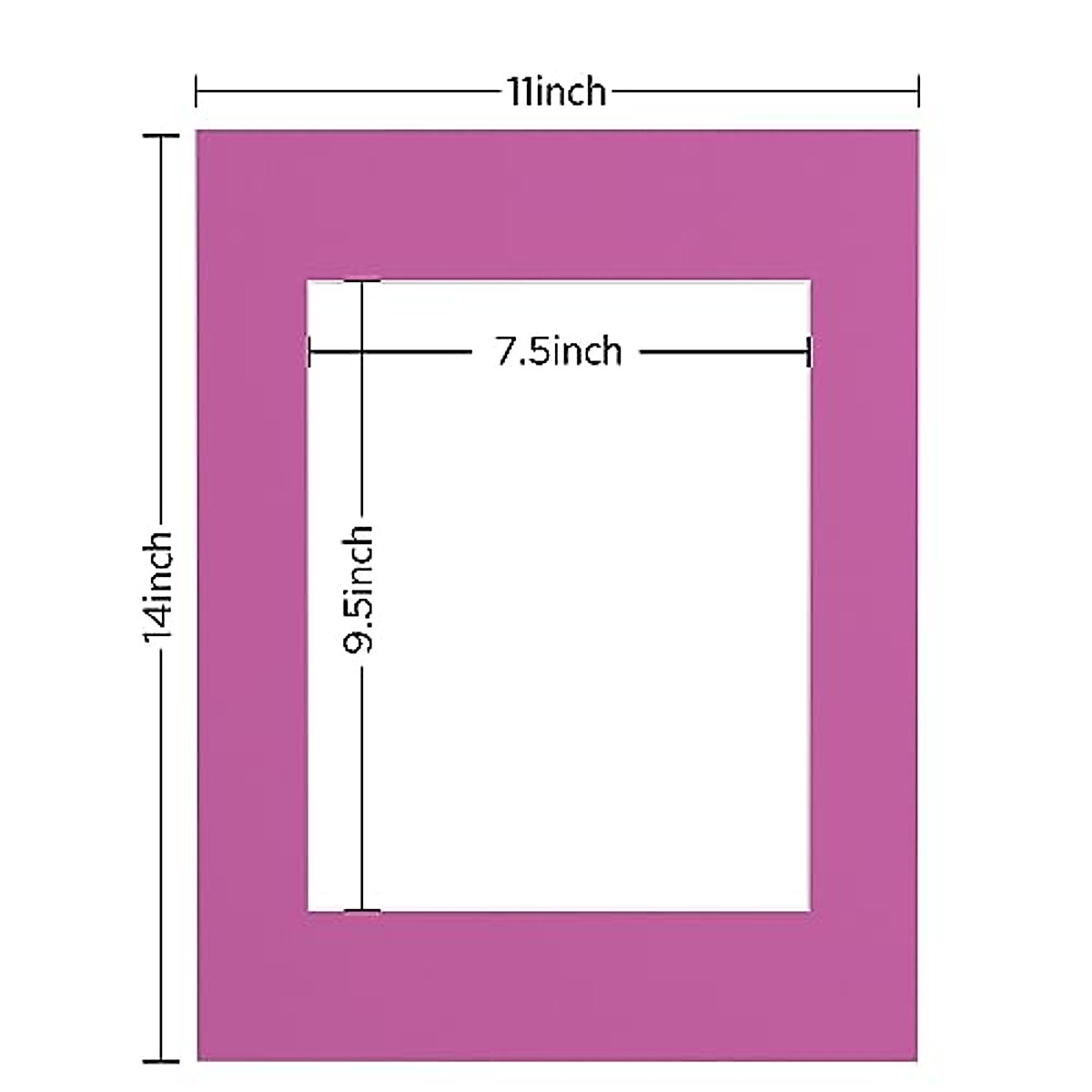 eletecpro 5 Pack Acid-Free Picture Mats Set, 11x14 Inch Core Bevel Cut Mats, Backing Boards, Clear Bags for Framing 8x10 Inch Photos, Artwork, Prints, Display and Preserve Cherished Pictures