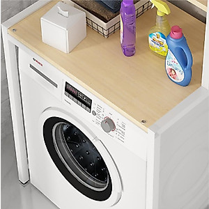 HOLMZCED 3 Tier Wooden Over The Washer and Dryer Storage Shelf, Bathroom Shelf Washing Machine Storage Shelf Utility Rack Freestanding Laundry Drying Rack Heavy Duty for Bathroom Laundry Room