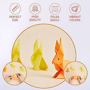 Origami Paper Double Sided Color 200 Sheets,6x6 inch Origami Paper 20 Colors,Origami Paper kit for kids Ages 5-8 8-12,Colored Paper Kit Gifts for Beginners (Colorful)