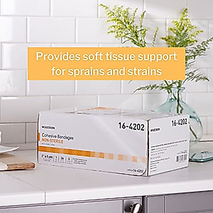 McKesson Elastic Self Adherent Cohesive Bandage, Multi-Color, Non-Sterile, 2 in x 5 yds, 1 Count, 36 Packs, 36 Total