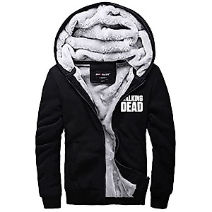 Angel Wings Hoodie Daryl Dixon Jacket Zip Up Gray wings Sweatshirt For Men XXL