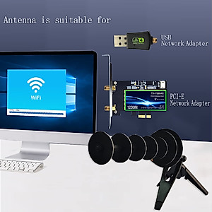 Long range12dBi 2.4GHz WiFi Antenna Directional High Gain Signal Amplifier Laptop Desktop PC USB Dongle Wireless Network Card Adapter for Windows 11/10/8.1/8/7