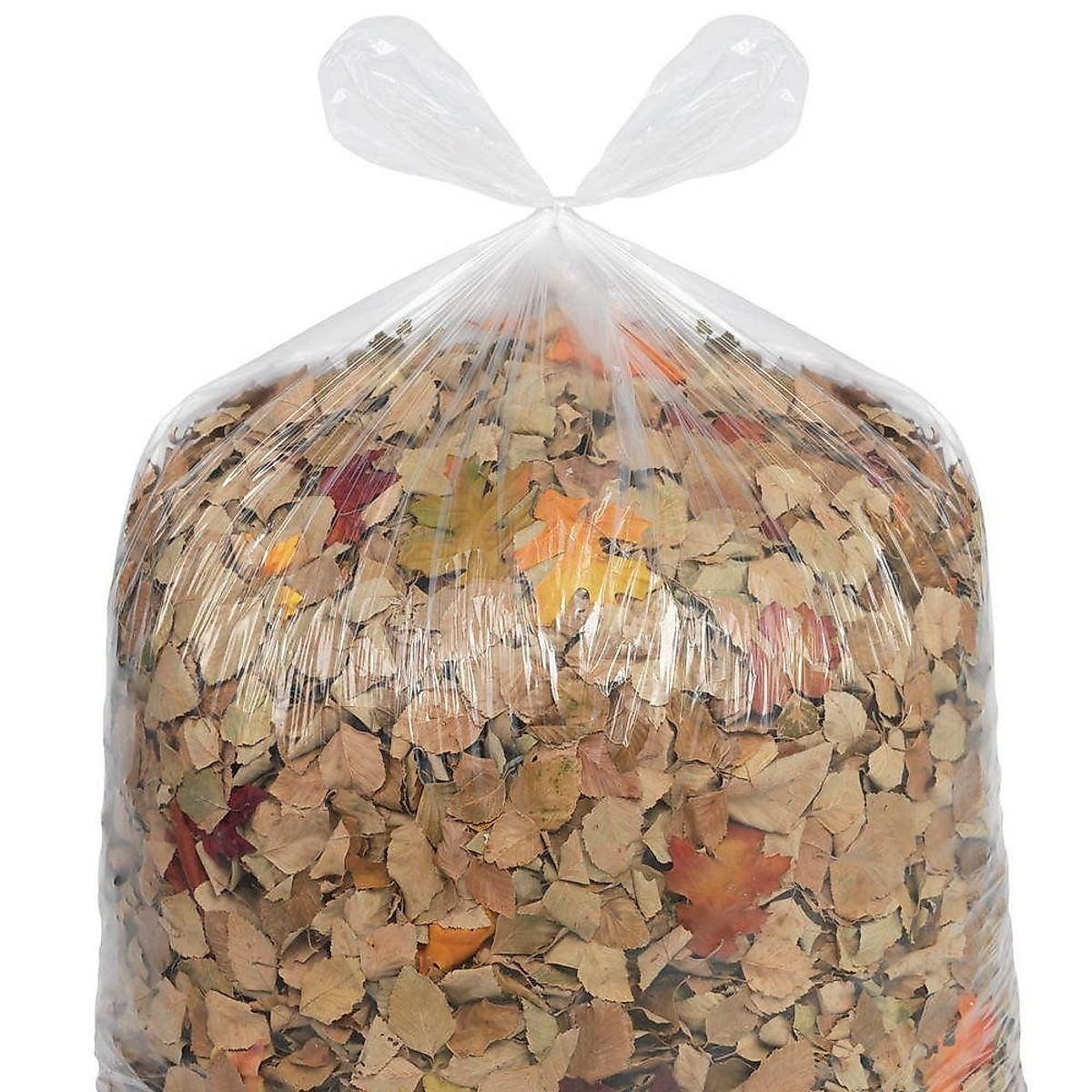 HDX 50 gal. Clear Wave Cut Trash Bags (50-Count)