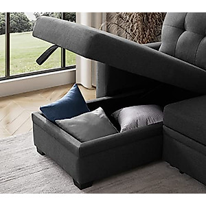 Devion Furniture Russ Sofabed, Dark Gray