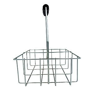 Wire Bottle Carrier for Libbey, StanPac, The Dairy Shoppe 32 and 64 oz Bottles (64 oz The Dairy Shoppe ®, 4 Cell Carrier)
