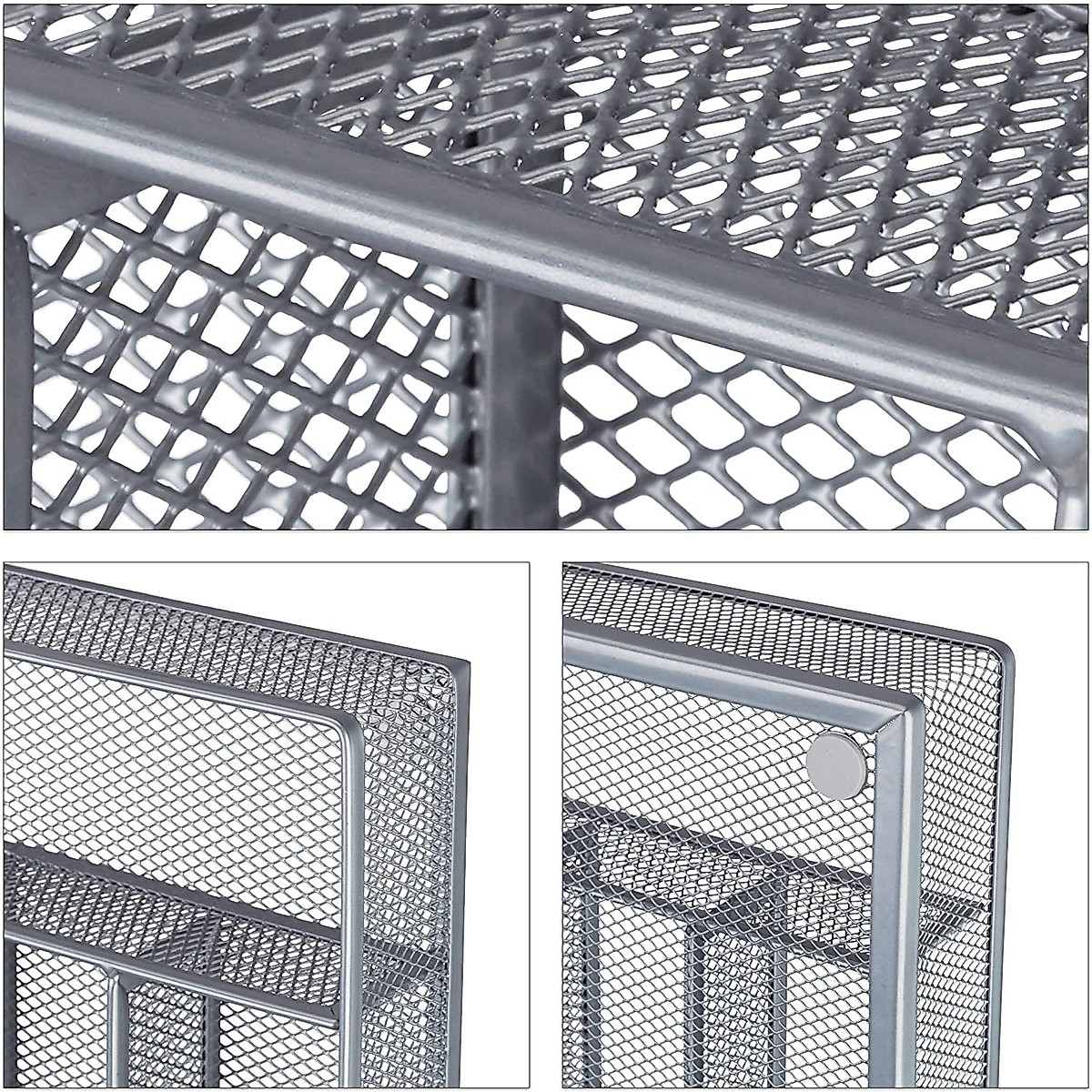 COSWE Silverware Tray for Drawer, Silverware Organizer, Metal Drawer Organizer Kitchen Utensils with Foam Feet Multi Compartments Cutlery Organizer in Drawer