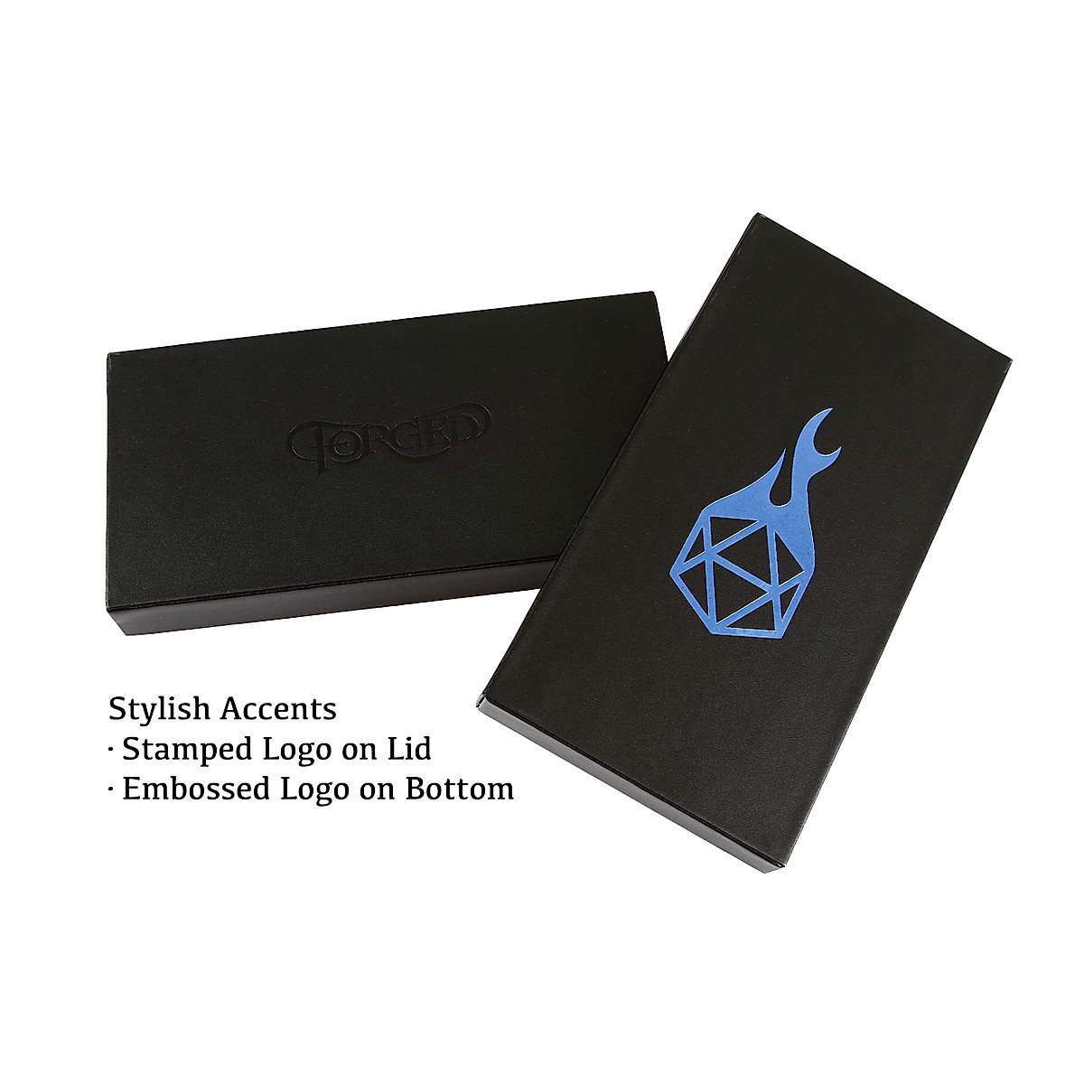 Forged Dice Co. Dice Battle Pit Dice Tray - 2 Dice Trays in 1 with Staging Area - Rolling Tray and Storage Compatible with Any Dice Game, D&D and RPG Gaming - Blue