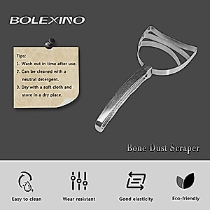 BOLEXINO Professional Square Stainless Steel Bone Dust Scraper- Catering Kitchenware Square Bone Dust Remover (2 pack)