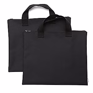 Augbunny 600D Portfolio Waterproof with Handle and Zipper for Student and Artist 2-Pack