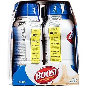 BOOST Plus Balanced Nutritional Drink, Very Vanilla, 8 FL OZ (Pack of 6)