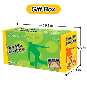 Liberry Toy Bowling Set for Kids Ages 2 3 4 5, Includes 10 Plastic Pins & 2 Balls, Toddler Indoor Outdoor Activity Games, Educational Birthday Gifts for Boys Girls