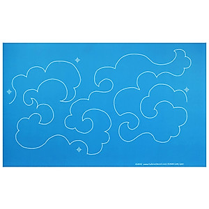 Full Line Stencil 3-Pack Edge to Edge - Cloudy Skies, Large Stipple Meander, & I Love It - Continuous Line Templates for Free Motion Quilting, Domestic Machine, Hand, Long-Arm Quilting