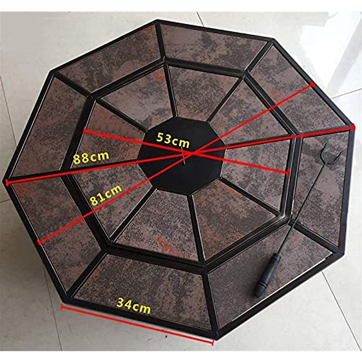 LEAYAN Garden Fire Pit Grill Bowl Grill Barbecue Rack Outdoor Fire Pit Garden Wood Burning Fire Pit Bowl Barbecue Table, Backyard Patio Lawn Garden Fire Pit Cooking Grate