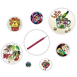 Floranea 4 Pcs Paper Quilling Tools Slotted Kit Rolling Curling Quilling Needle Pen Rose Blue for Art Craft DIY Paper Cardmaking Project (4 pcs)