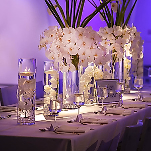 LYOBATH 12 Pack 2 Inch Floating Candles for Centerpieces,White Small Floating Candles for Cylinder Vases, Centerpieces at Wedding, Party, Pool, Holiday