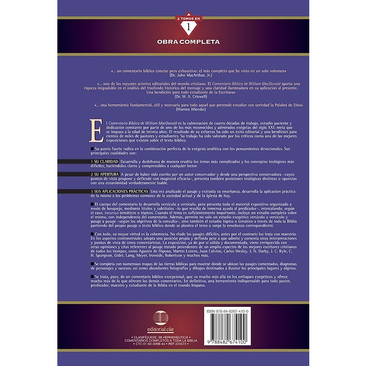 Comentario Biblico: Obra Completa (Antiguo Testamento / Nuevo Testamento) (Spanish Edition)