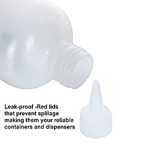 24 Pack 6 oz Squeeze Bottles Small Plastic Squeeze Condiments Bottles with Red Cap Mini Squeeze Bottles for Sauces, Paint, Cookie, Dressing, Tie Dye