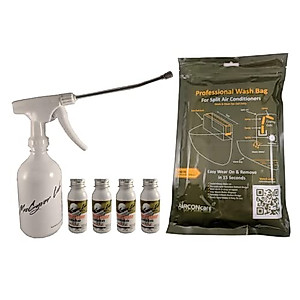 AIRCONcare Organic Air Conditioner Cleaning Kit Concentrate 4 x Standard Wash/Air Conditioner Cleaner for Split Ductless