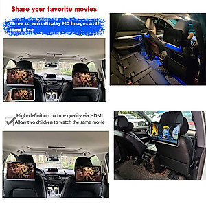 Kaskawise Android 11 Car Tvs for Back Seat,2G+32G Headrest Monitor Tablet with 12.4" Touch Screen,Portable TV Headrest Video Player,Support Mirror Link/4K/WiFi/Bluetooth/HDMI in/Out/USB/FM-124A