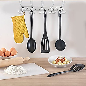 POPSPARK Coat Rack Wall Mounted, Stainless Steel Coat Hooks for Wall, Heavy Duty Coat Hooks for Coat Hat Towel Purse Robes (Silver)