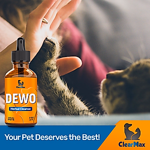 Dewo for Dogs ◆ Cat Dewo ◆ Puppy Dewo ◆ Kitten Dewo ◆ Natural Broad Spectrum Cleanser for Pets ◆ Liquid Dewo for Dogs and Cats ◆ Pet Dewo ◆ Digestive Cleanser ◆ 2 Oz