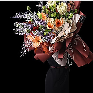 MY.XWFD Korean Style Flower Wrapping Paper Flower Bouquet Gift Wrapping Supplies 1 Roll 22.8 Inch X15 Yard (Khaki)