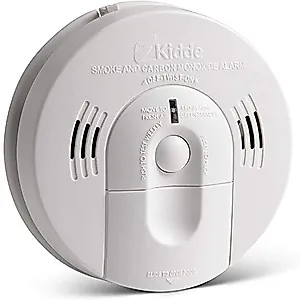 Kidde Smoke & Carbon Monoxide Detector with Voice Alerts, Battery Powered, Combination Smoke & CO Alarm & Smoke Detector with Safety Light for Hearing Impaired, Battery Operated Smoke Alarm
