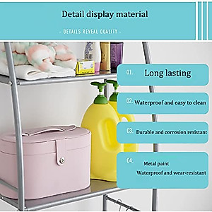 BKGDO Washer Storage Frames Floor Standing for Over Toilet,3-Layer 3-Layer Washinghine Shelf,High Temperature Steel Washinghine Rack,Easy to Assemble 3-Layer Bathroom/White