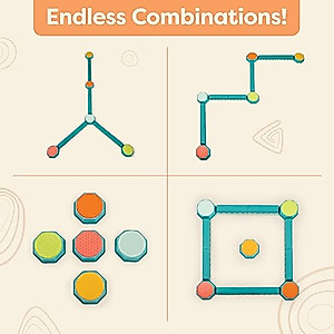 B. Toys – Balance Beam for Kids – Interlocking Balancing Beams – 5 Sensory Pads & 8 Beams – Active Play for Toddlers, Kids – 3 Years + – Balance & Build Set