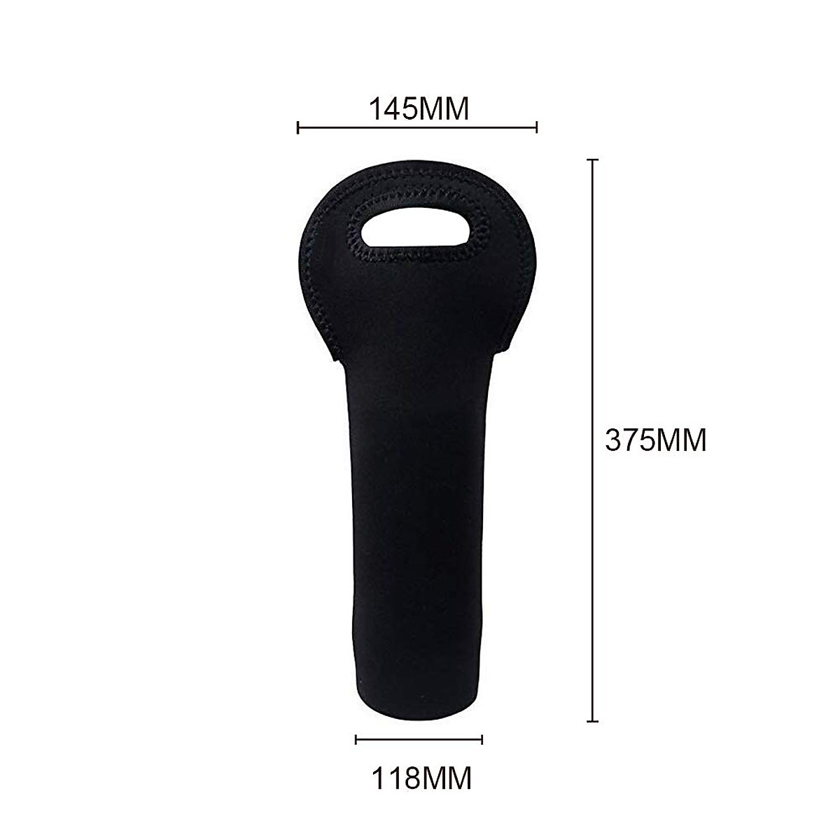 Eacolle Wine Carrier Tote Bag Set of 3 Neoprene Champagne Bottles Protective Travel Bag Beer Cans Water Bottle Holder for Safe Transportation(Black)