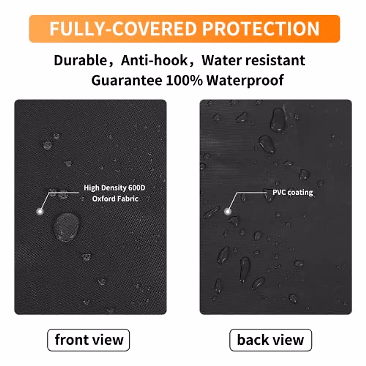 Fire Pit Cover - Heavy Duty Square Fire Pit Table Cover, Patio Fire Bowl Cover for Outdoor Waterproof Dustproof Windproof and Anti UV - 32 x 32 inch