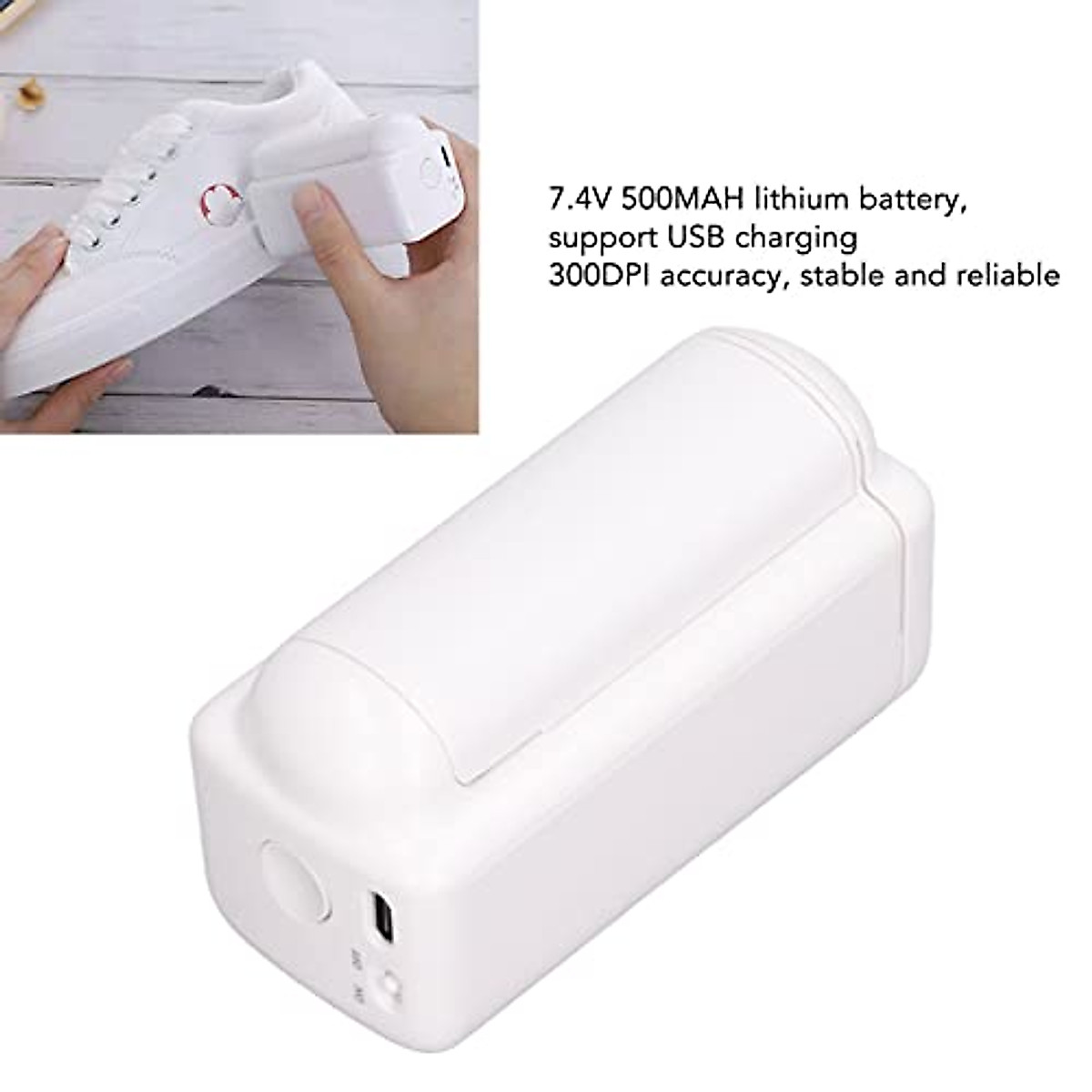 Naroote Pocket Printer, Wireless Mini Printer Multifunction Up to 10W 300 DPI Accuracy for Billboards (Blue Cartridge (Fluorescent Ink))