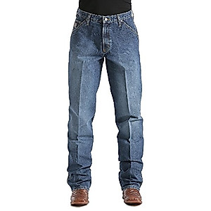 Cinch Men's Blue Label Carpenter Loose Fit Jean , Medium Stone Sandblast, 38W x 36L