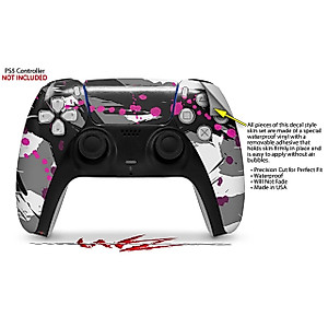WraptorSkinz Skin Wrap compatible with Sony PS5 DualSense Controller Abstract 02 Pink (CONTROLLER NOT INCLUDED)
