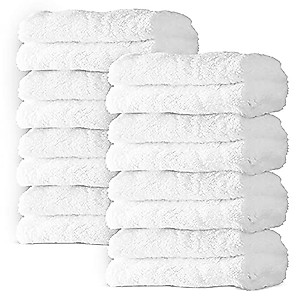 8 Pack Large Burp Cloths for Baby - 20" by 10" Ultra Absorbent Burping Cloth, Washcloths, Newborn Towel - Milk Spit Up Rags Burp Clothes for Unisex, Boy, Girl (White)