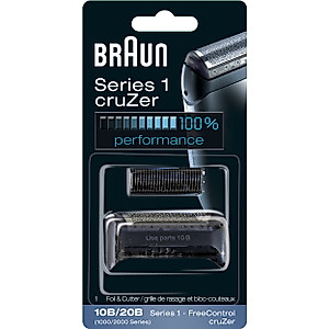 Braun Series 1 10B Foil & Cutter Replacement Head, Compatible with Previous Generation Series 1, SmartControl, CruZer