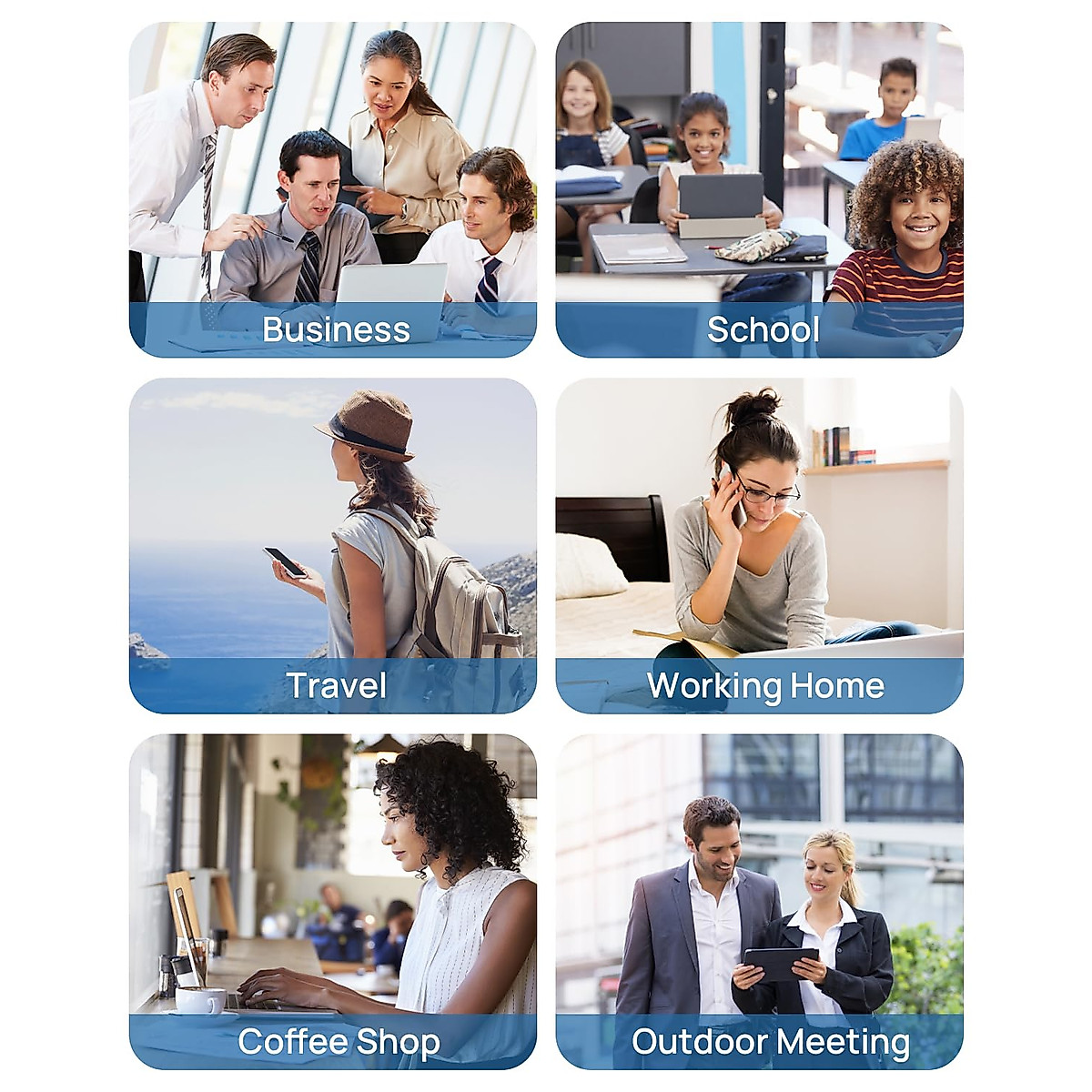 Portable Printer, POLONO MT800 2.0 Wireless Bluetooth Thermal Printer, Support 8.5" X 11" US Letter, Compatible with Android and iOS, Mobile Thermal Transfer Printer for Travel, Mobile Office and Home