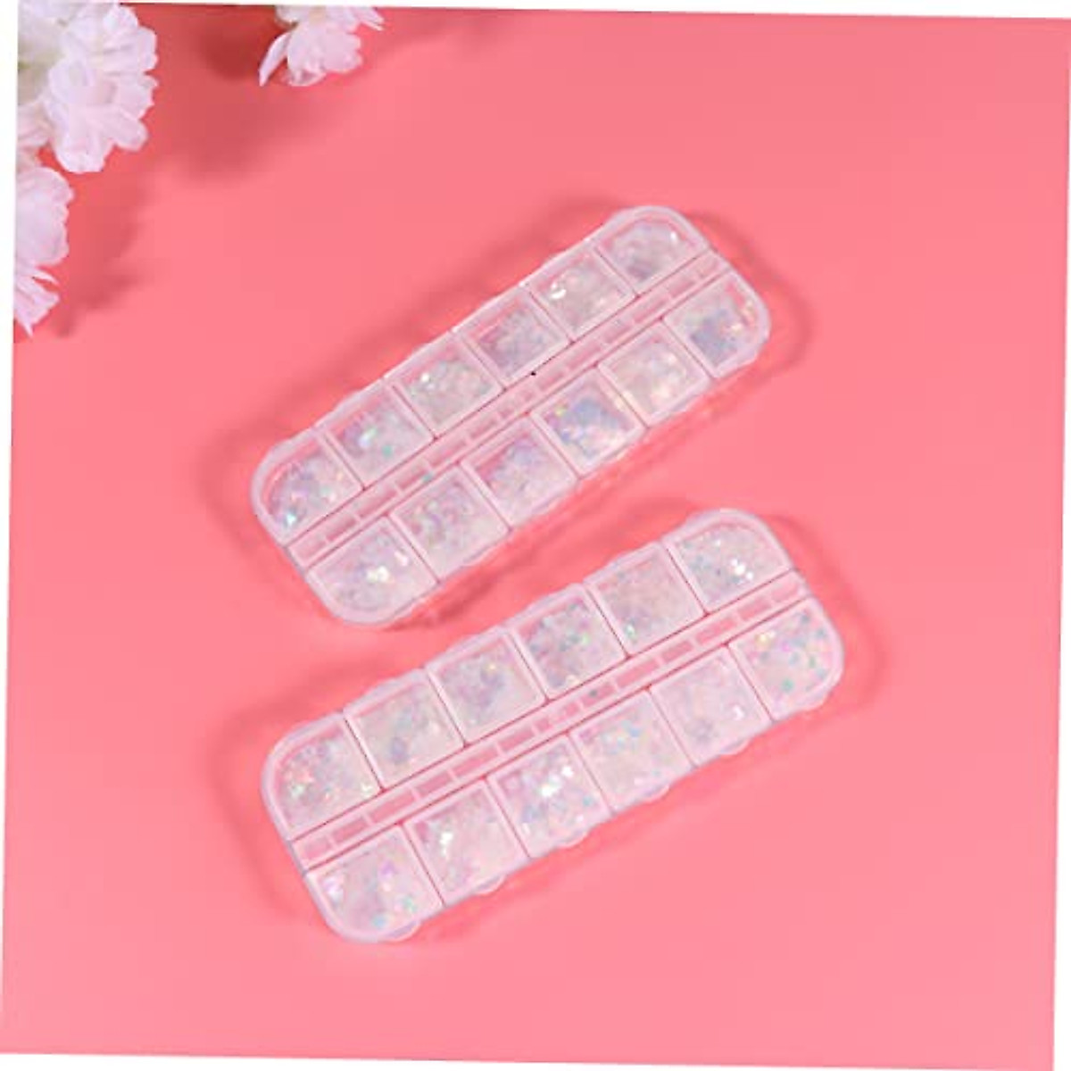 FRCOLOR 4 Sets Glitter Stickers Nail Sequins Appliques Embellishments Nail Art Sequin Holographic Nail Sequins Nail Art Glitter Sticker Polish Nail Decoration Mermaid Nail Art Glitter 3D