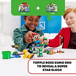 LEGO Super Mario Boss Sumo Bro Topple Tower Expansion Set 71388 Building Kit; Collectible Toy for Kids; New 2021 (231 Pieces), Multicolor