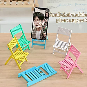 YUUAND Folding Mobile Phone Holder Chair-Shaped Mobile Phone Holder Multi-Angle Desktop Phablet Multifunctional Convenient Mobile Phone Holder