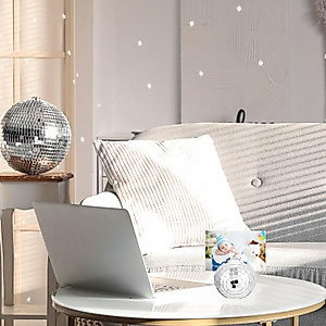 Engrowtic Disco Ball Place Card Holders Silver Table Number Holder for Photo Name Card Stands Disco Centerpiece Decor for Holiday Wedding Party Birthday Table Display Menu, 2 Inch(12 Pcs)