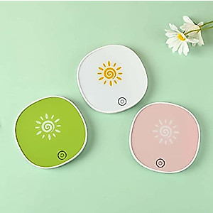 Coffee Mug Warmer Set, Electric USB Mug Cup Warmer with Flat Bottom Mug/Bamboo Lid/Spoon for Desk Office Home Use - White(with Mug)