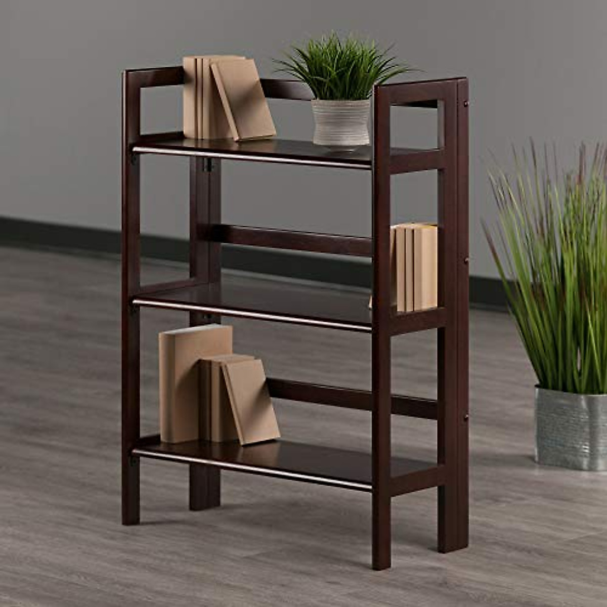 Winsome Wood Terry Shelving, Walnut, 3
